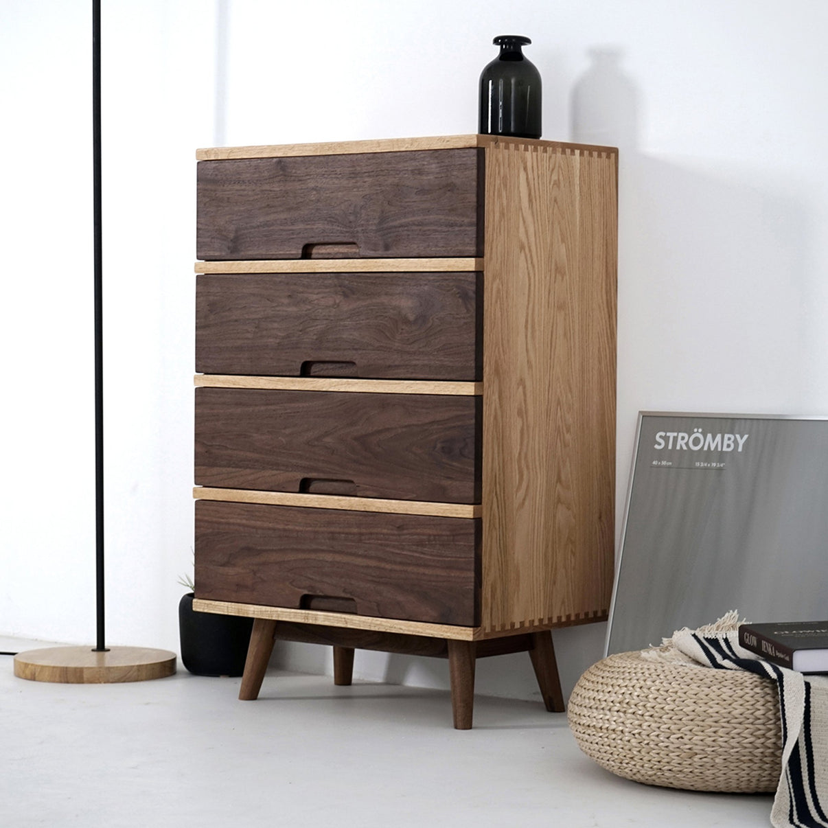 SIMPLY 60 Chest with 4-Drawer solid wood storage bucket – 有木合作